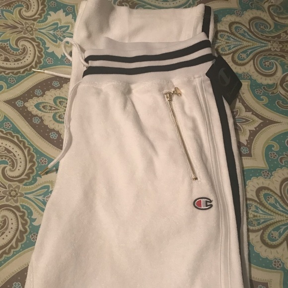 Champion | Pants & Jumpsuits | Champion White Slim Flair Jogger Pants ...